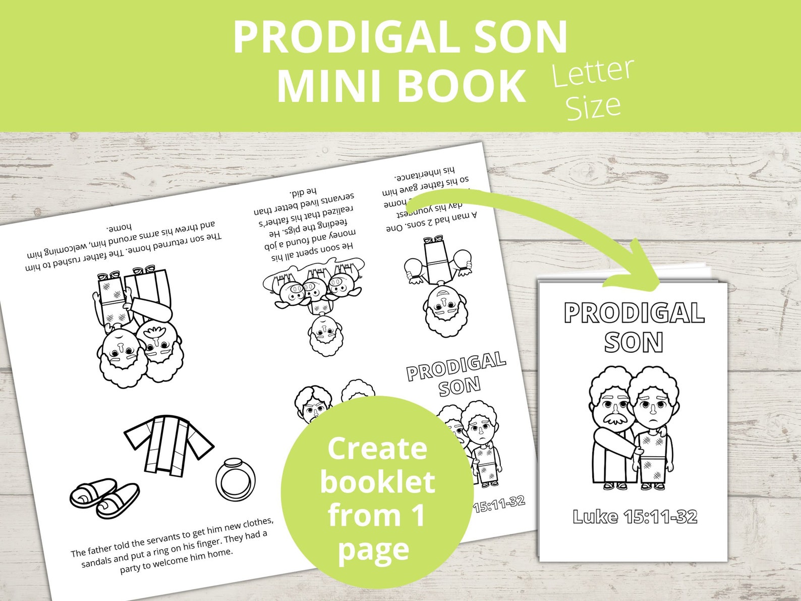 Prodigal Son Sunday School Craft, Parables of Jesus New Testament Bible ...