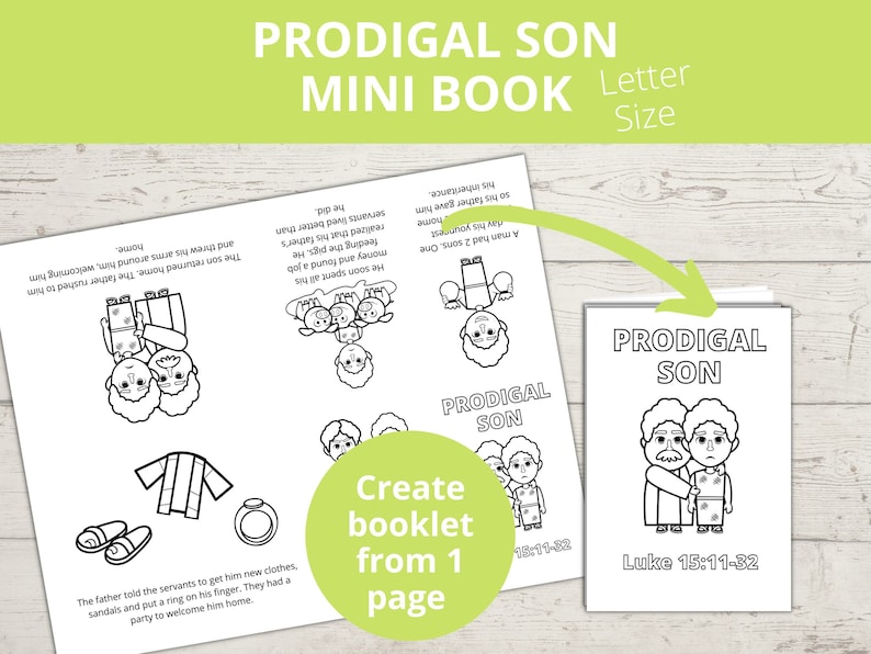 Prodigal Son Sunday School Craft, Parables of Jesus New Testament Bible ...