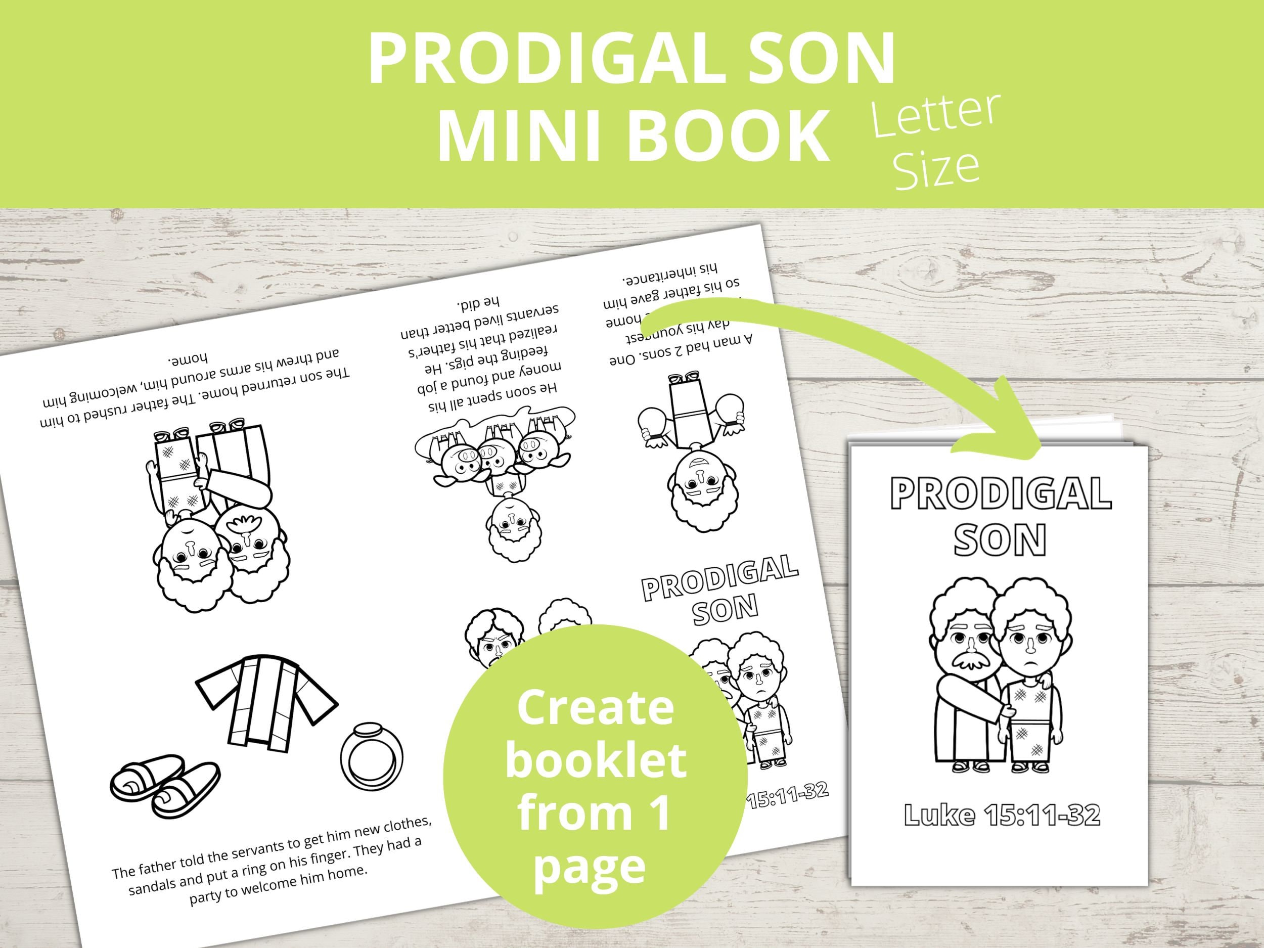 Prodigal Son Sunday School Craft, Parables of Jesus New Testament Bible ...