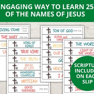 Names of Jesus Paper Chains, Easter Activity Sheet, Names of Jesus ...