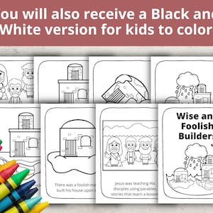 Wise and Foolish Builder, Bible Story Poster, Build Your House on the ...