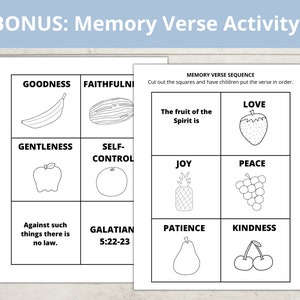 Fruit of the Spirit Printable, Fruit of the Spirit Craft, Sunday School ...