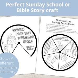 Moses and the Burning Bush Sunday School Craft, Bible Story Activities ...
