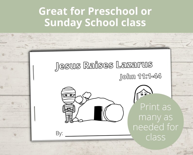 Jesus Raises Lazarus, Miracles of Jesus, Sunday School Crafts, Lazarus ...