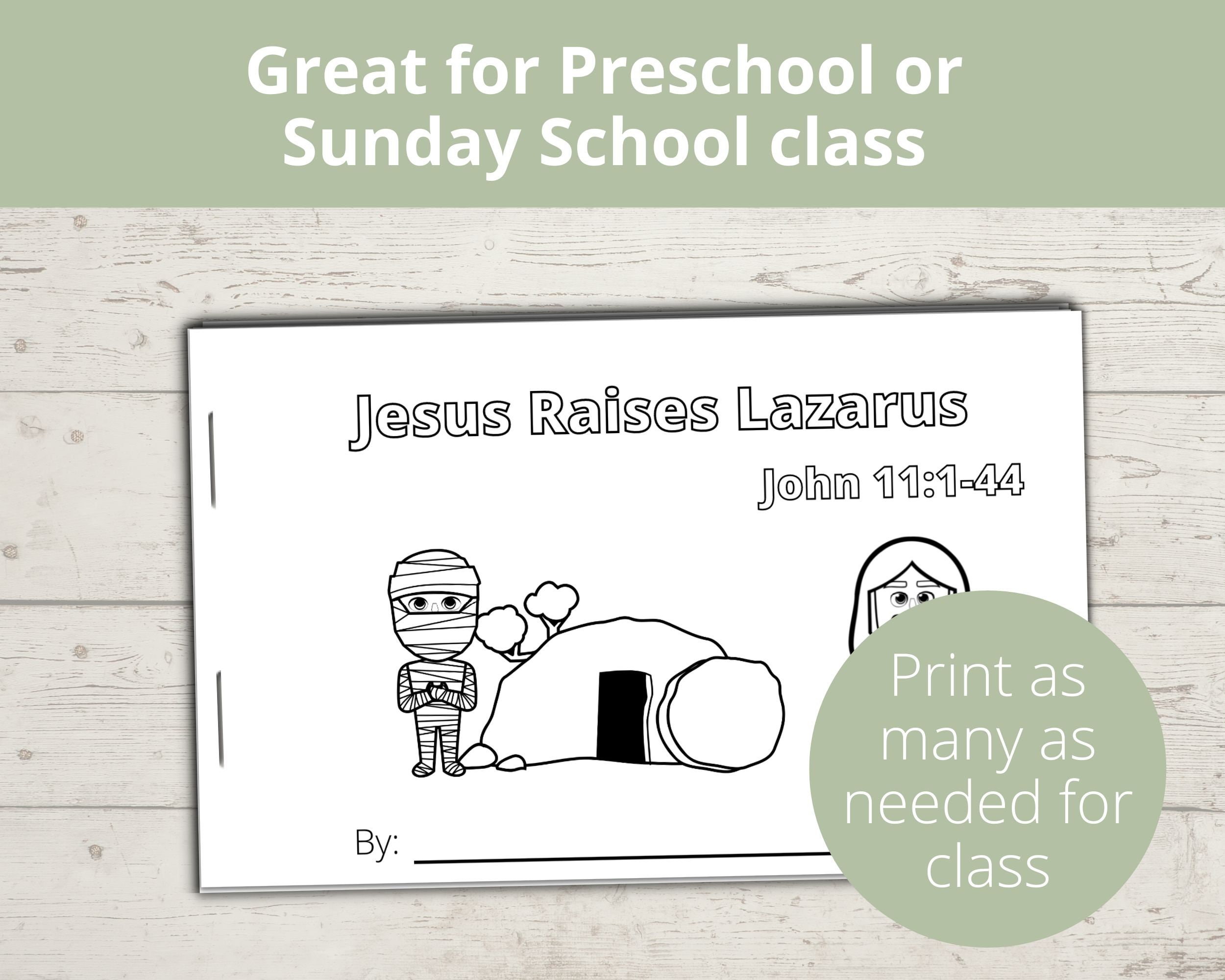 Jesus Raises Lazarus, Miracles of Jesus, Sunday School Crafts, Lazarus ...