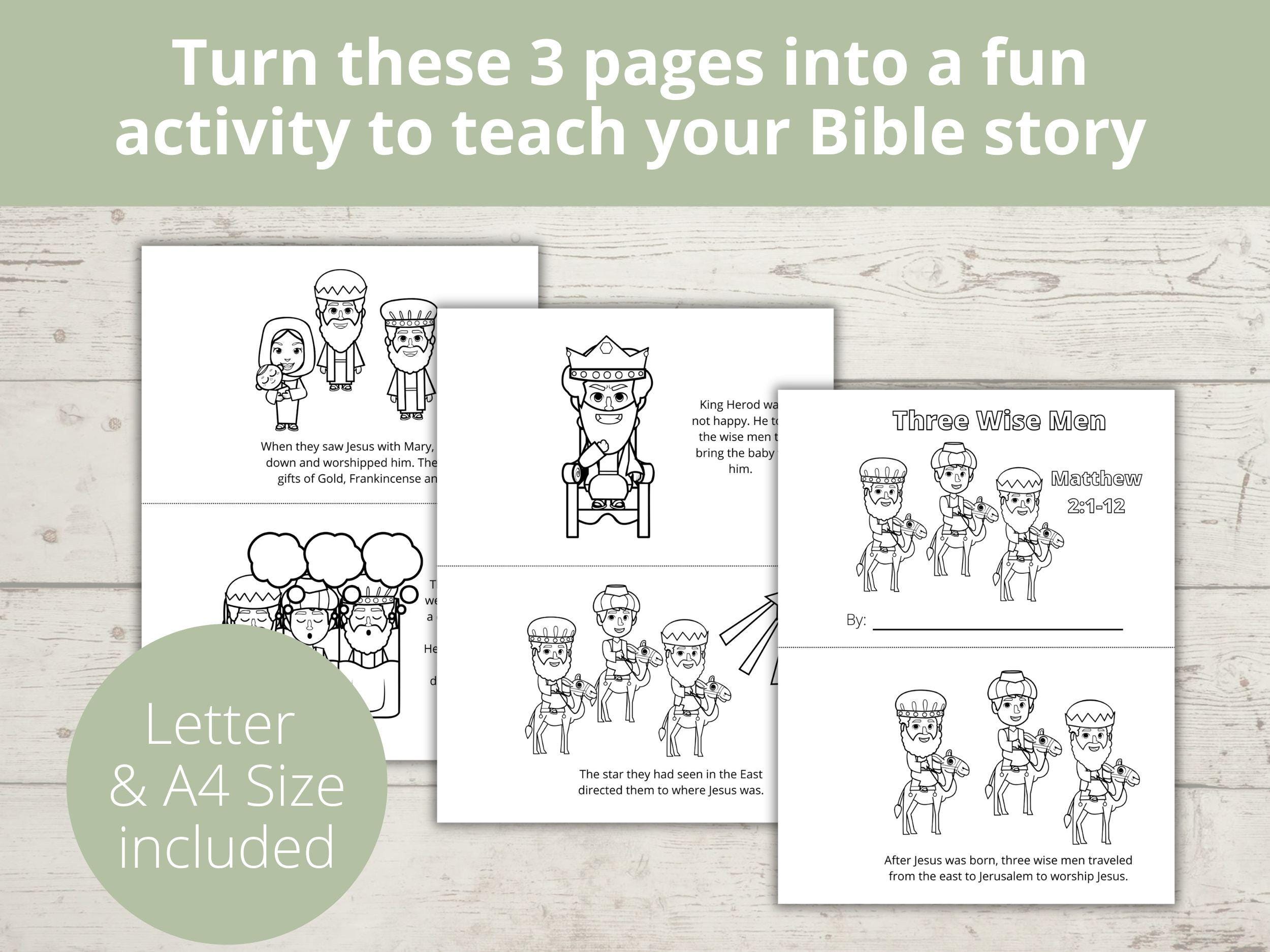 Three Wise Men, Nativity Craft, Bible Story Crafts, Mini Books ...