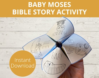 Ten Commandments Bible Story Activity, Sunday School Craft, Fortune ...