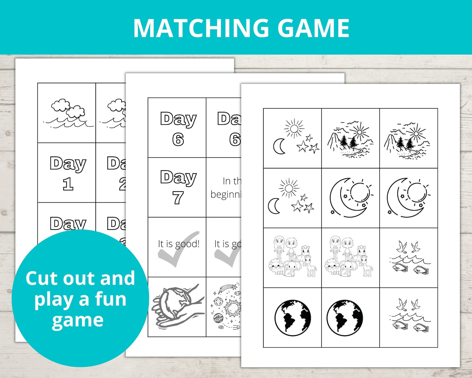 Days of Creation Bible Story Activities, Sunday School Craft, Activity ...