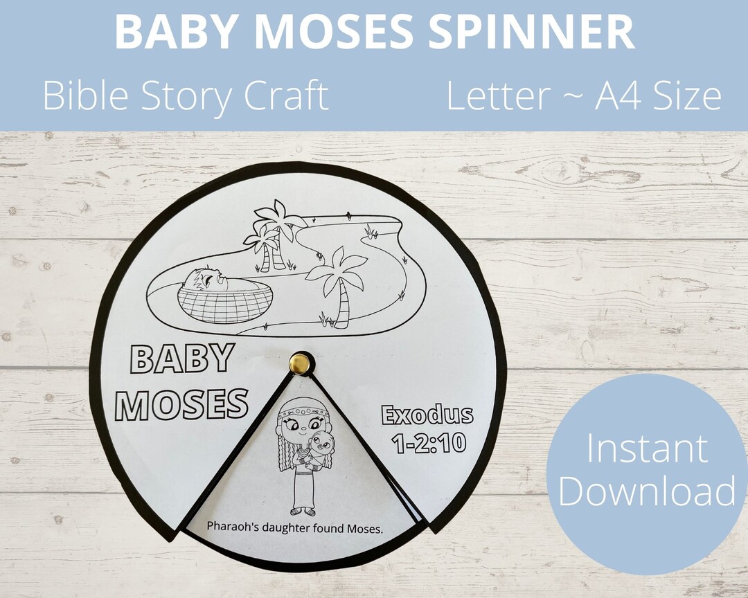 Baby Moses Sunday School Craft Bible Story Activities for - Etsy