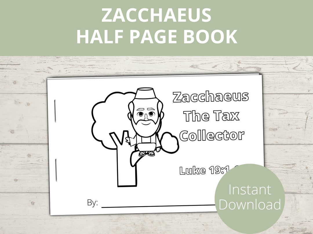 Zacchaeus Bible Craft, Homeschool Bible, Mini Booklet, Zacchaeus Craft ...