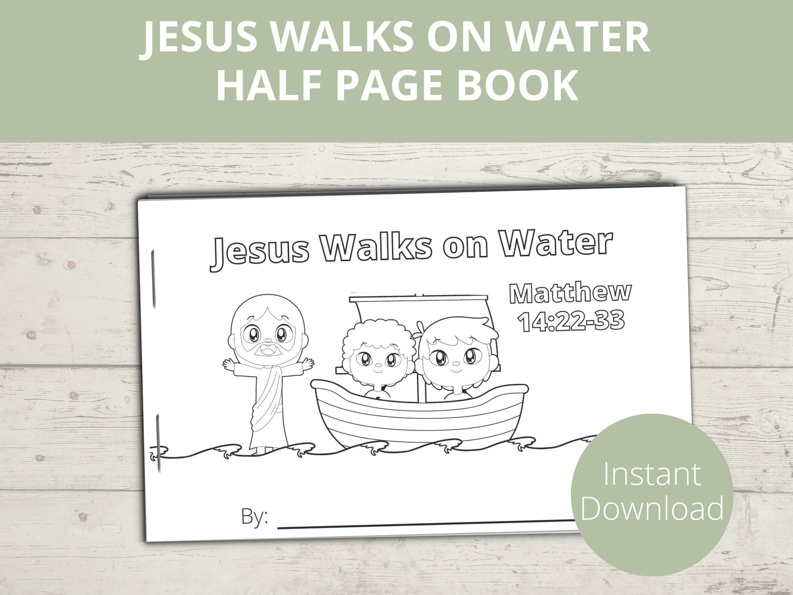 Jesus Walks on Water Craft, Sunday School Crafts, Miracles of Jesus for ...