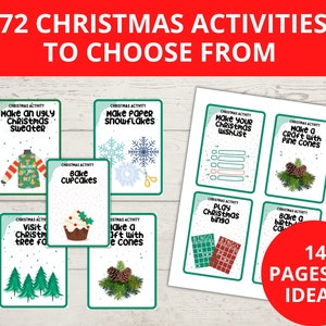 Advent Activity Cards, Advent Calendar Card, Christmas Advent Calendar ...