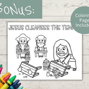 Jesus Cleanses the Temple, Activity Sheet, Bible Activity, Church Kids ...