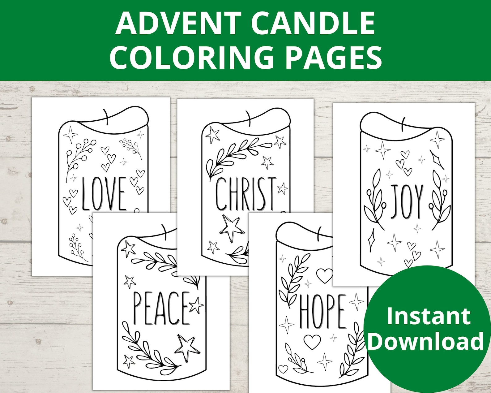 Advent Candle for Kids, Advent Coloring Page, Catholic Advent Wreath ...
