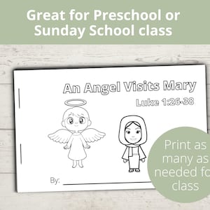 Angel Gabriel Visits Mary, Mary Visited by Angel, Bible Books for Kids ...