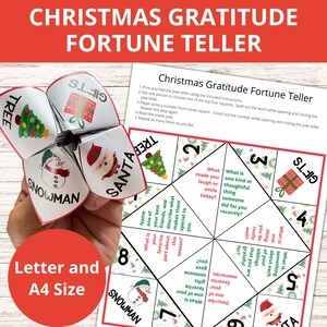 Christmas Gratitude, Christmas Fortune Teller, Cootie Catcher ...