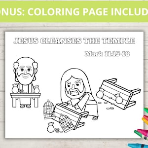 Jesus Cleanses the Temple, Holy Week, Sunday School Craft, Jesus Clears ...