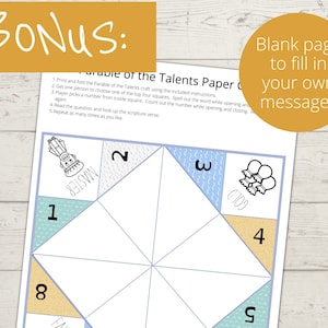 Parable of the Talents, Bible Story Activity, Sunday School Crafts ...