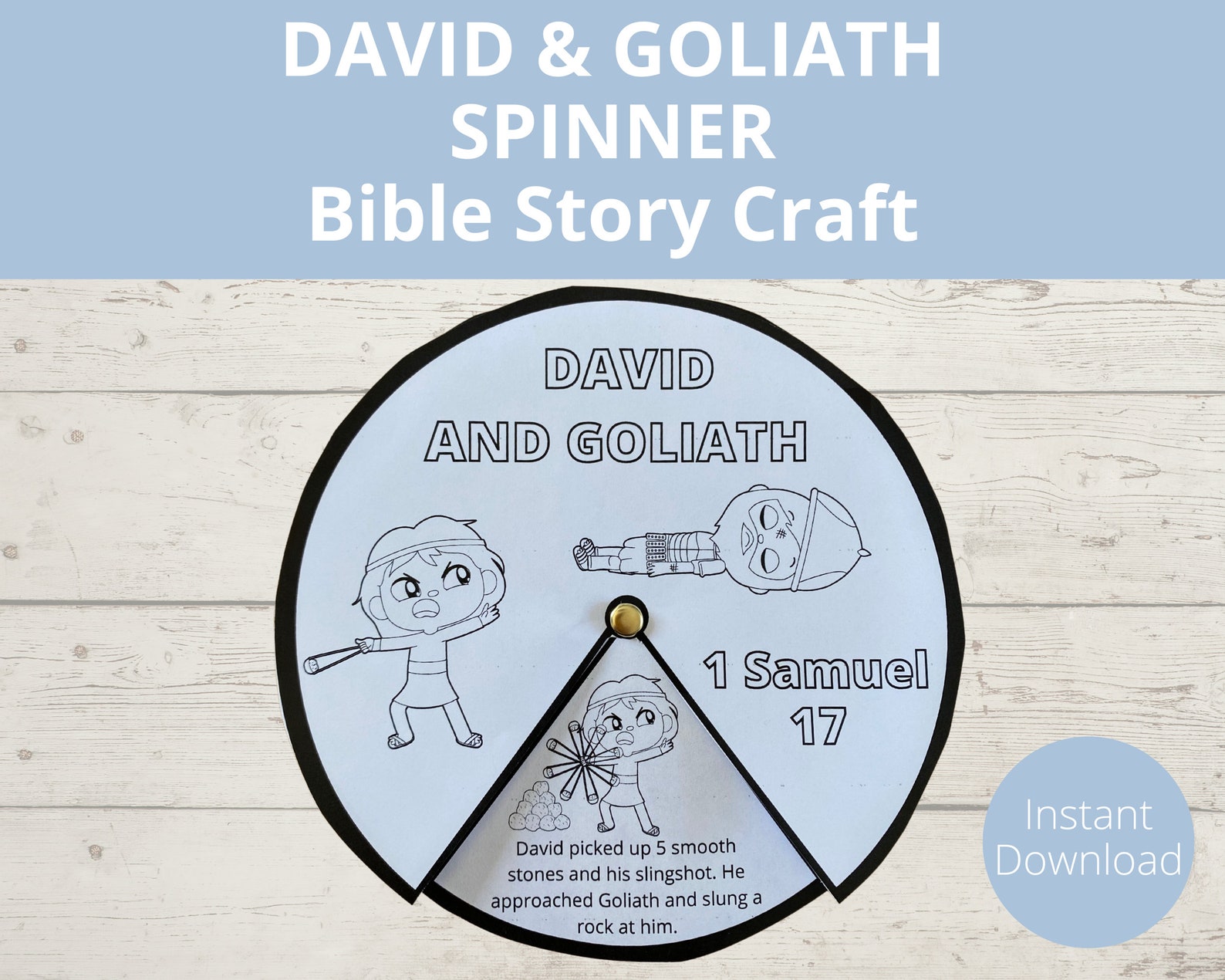 David and Goliath Sunday School Craft, Bible Story Activities, Bible ...