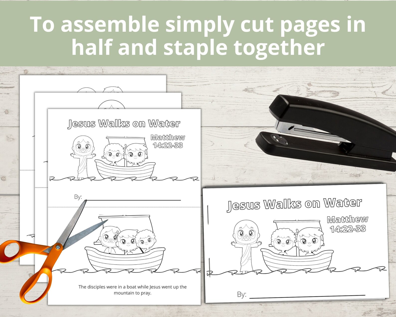 Jesus Walks on Water Craft, Sunday School Crafts, Miracles of Jesus for ...