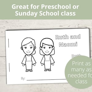 Ruth and Naomi, Ruth and Boaz, Mini Booklet, Sunday School Craft ...