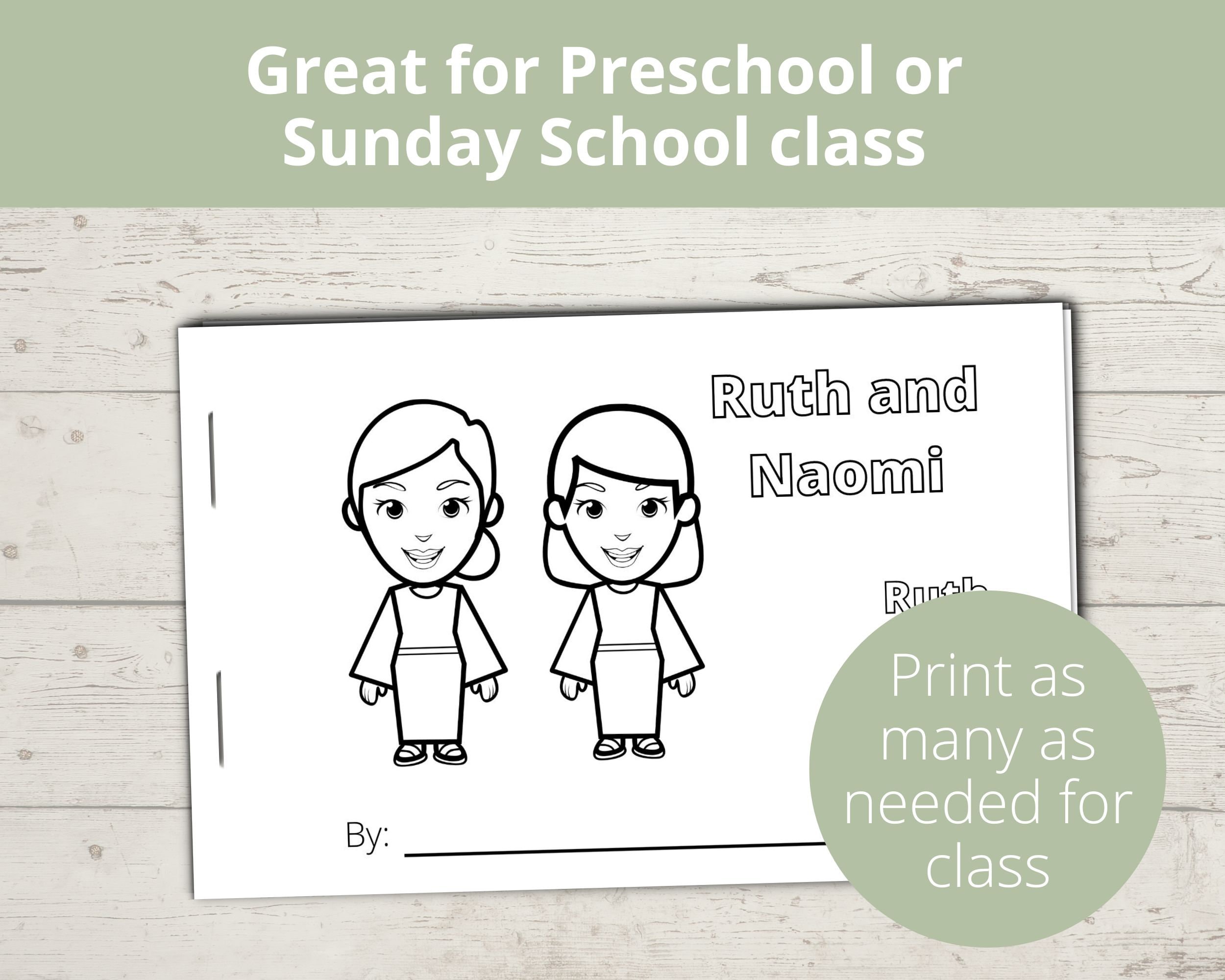 Ruth and Naomi, Ruth and Boaz, Mini Booklet, Sunday School Craft ...