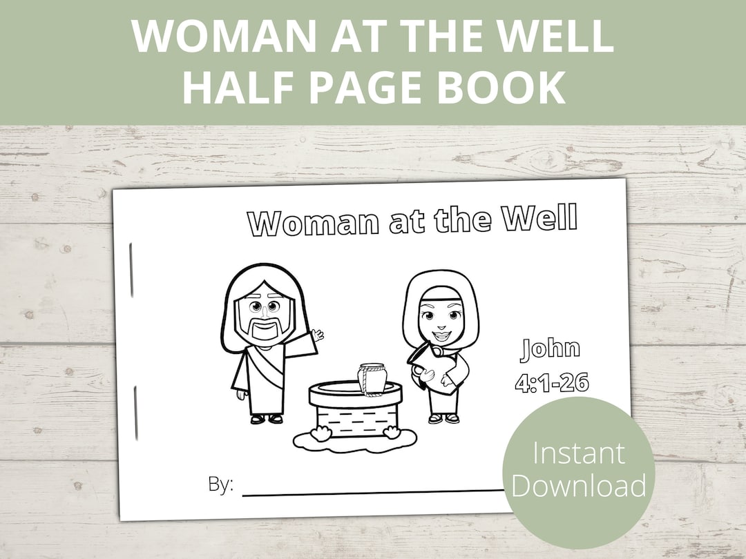 Woman and the Well Craft, Samaritan Woman, Mini Booklet, Jesus Woman at ...