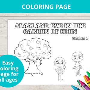 Adam and Eve Bible Story Activities, Sunday School Craft, Activity Pack ...