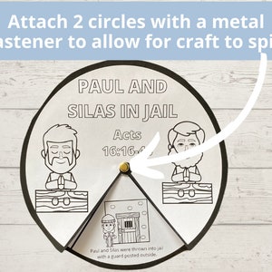 Paul and Silas Craft, Sunday School Activities, Kids Bible Craft, Bible ...