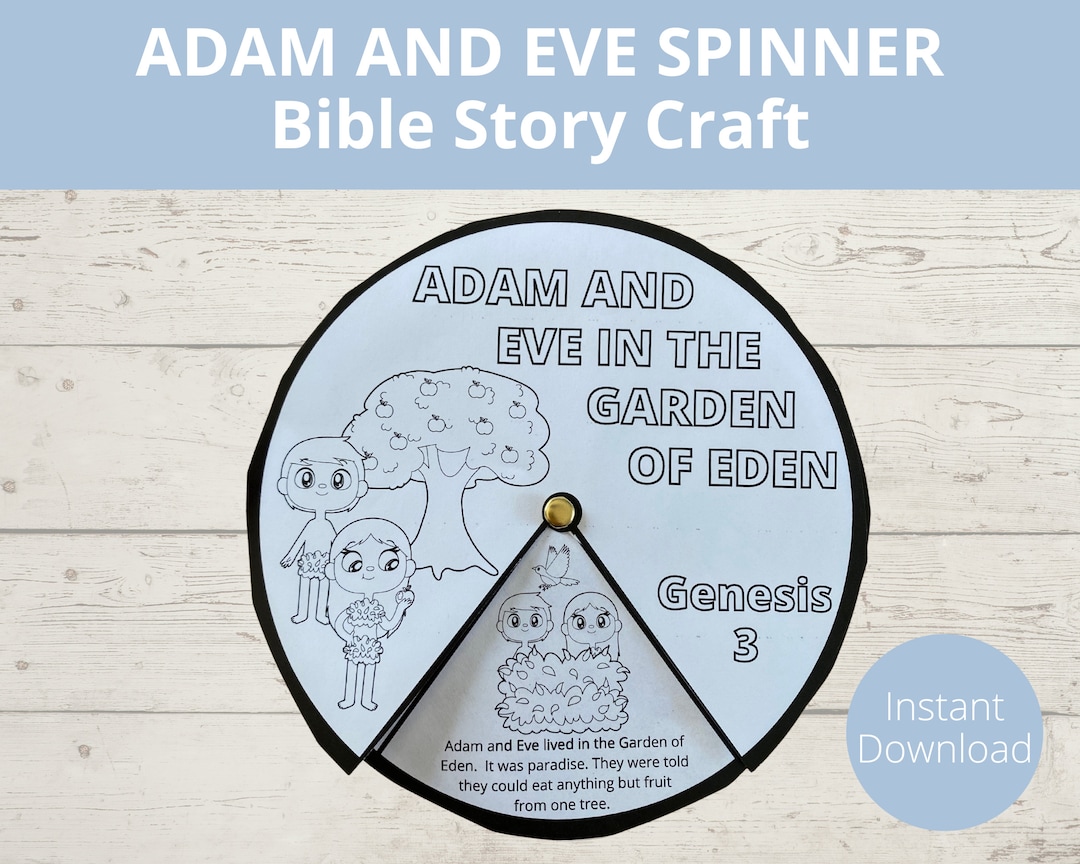 Adam and Eve Sunday School Craft, Bible Story Activities for Kids ...
