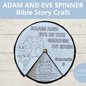 Adam and Eve Sunday School Craft, Bible Story Activities for Kids ...