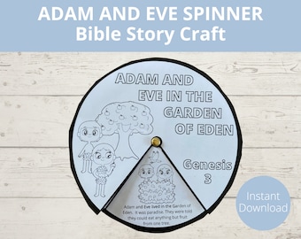 Adam and Eve Bible Craft for Kids - Etsy