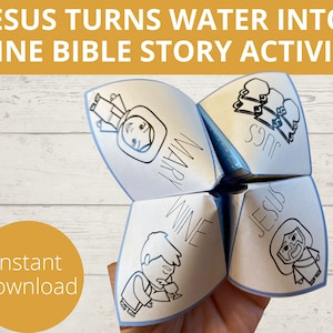 Jesus Turns Water Into Wine Sunday School Craft Jesus - Etsy