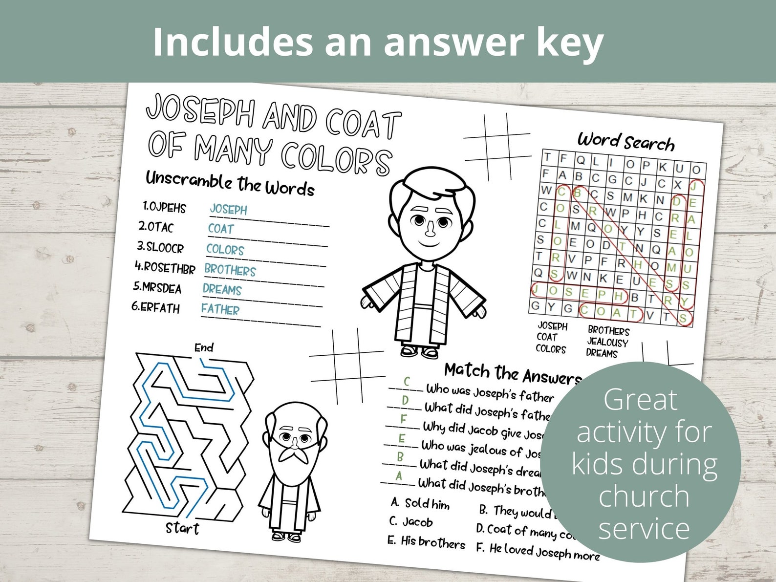Joseph Coat Many Colors, Bible Activity, Joseph and Coat of Many Colors ...