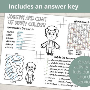 Joseph Coat Many Colors, Bible Activity, Joseph and Coat of Many Colors ...
