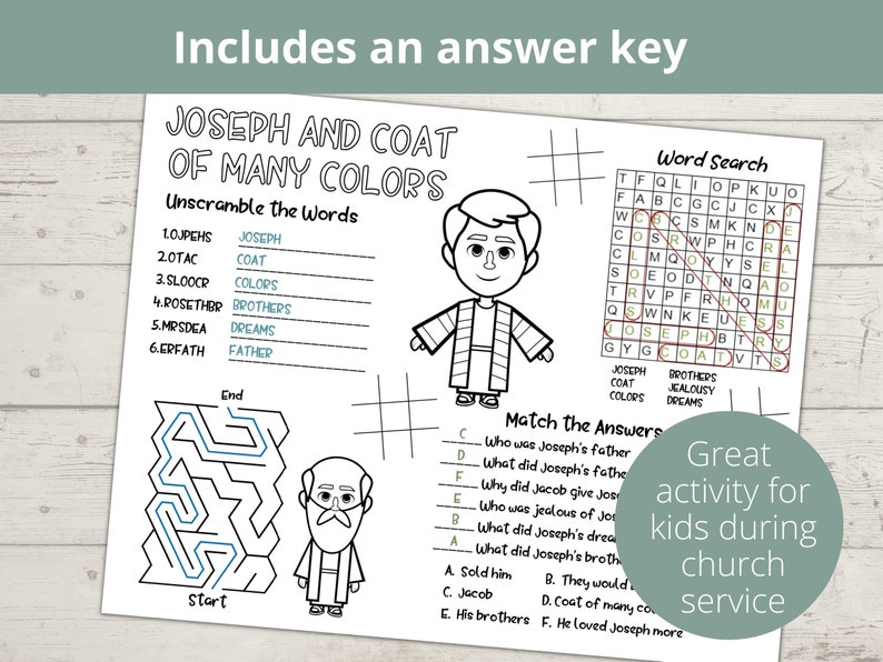 Joseph Coat Many Colors, Bible Activity, Joseph and Coat of Many Colors ...