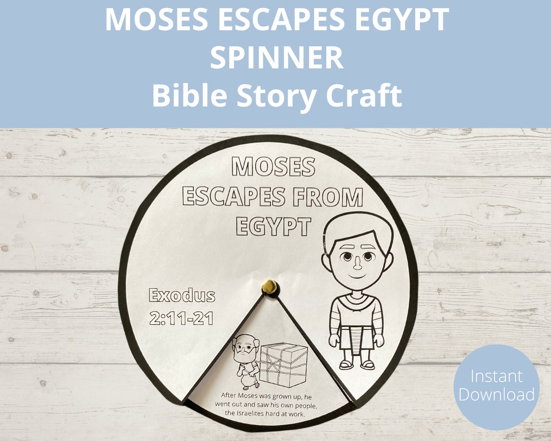 Moses Bible Lessons, Moses Escapes Egypt, Kids Bible Craft, Bible Story ...