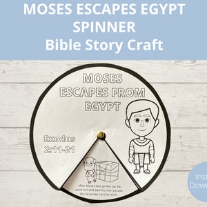 Moses Bible Lessons, Moses Escapes Egypt, Kids Bible Craft, Bible Story ...