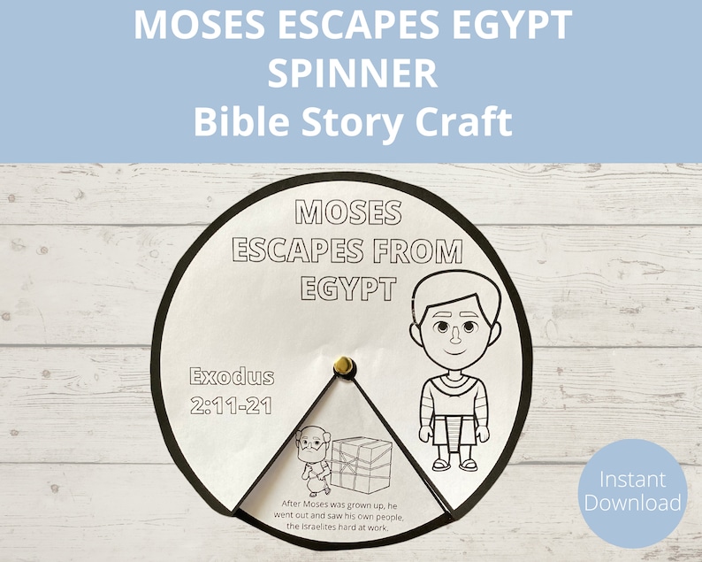 Moses Bible Lessons, Moses Escapes Egypt, Kids Bible Craft, Bible Story ...