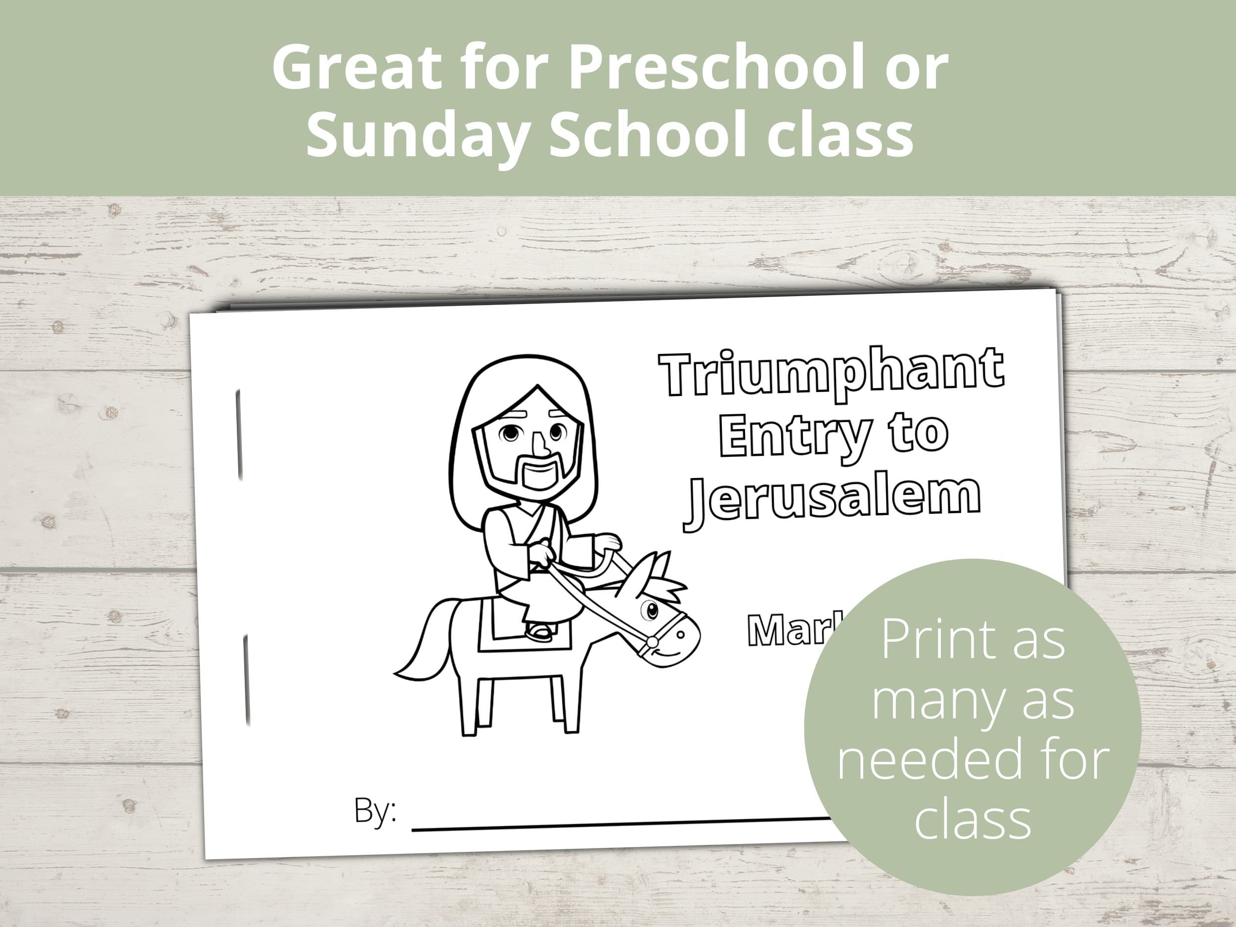 Palm Sunday for Kids, Jesus on Donkey, Triumphant Entry, Easter Story ...