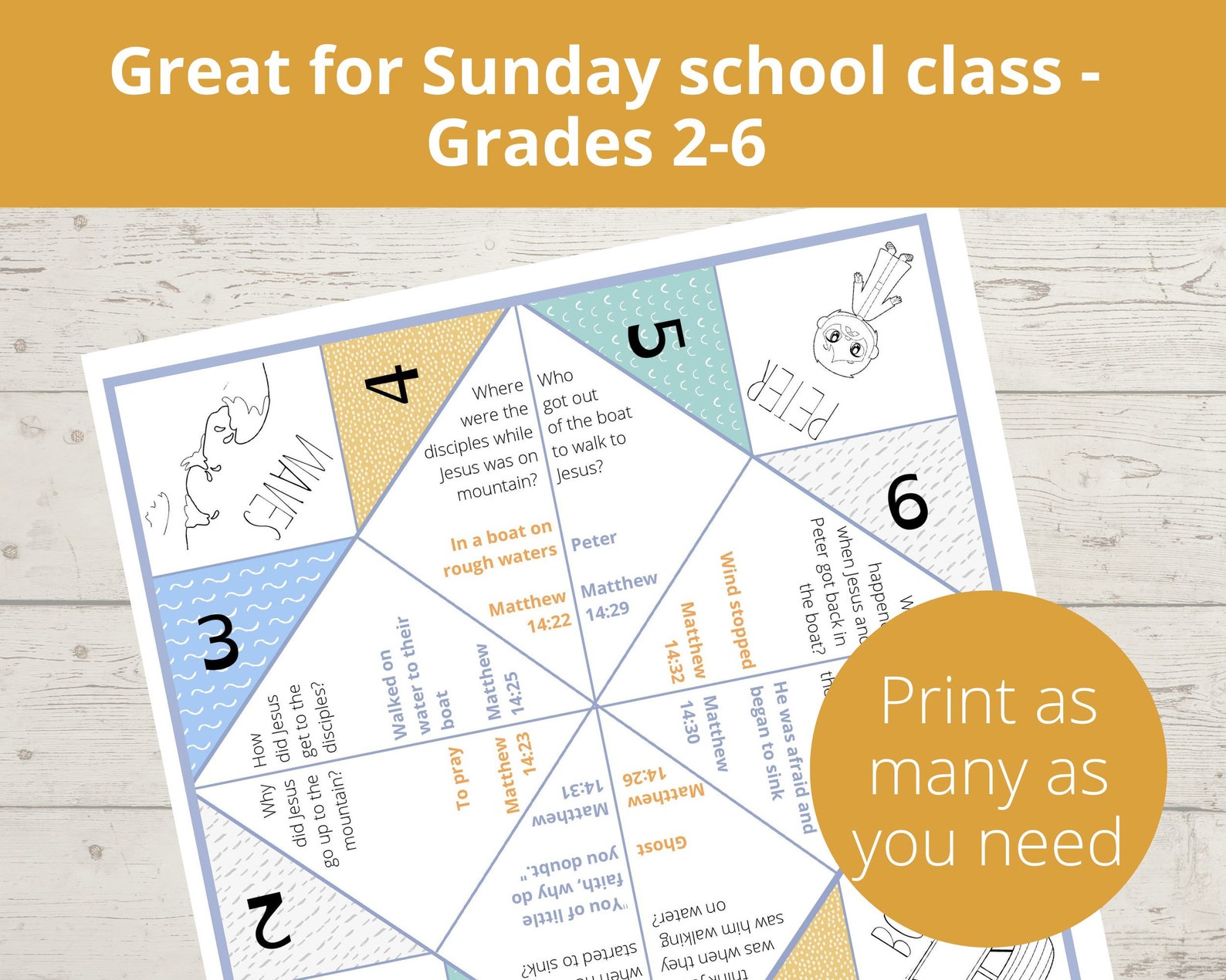 Jesus Walks on Water, Sunday School Crafts, Miracle of Jesus, Peter ...