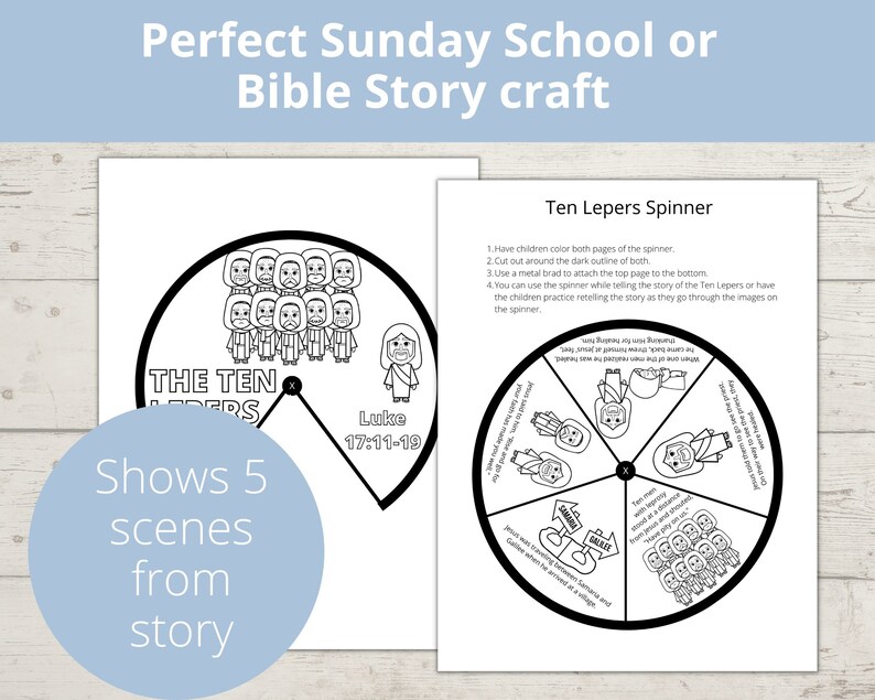 Ten Lepers Sunday School Craft Bible Story Activities Jesus - Etsy