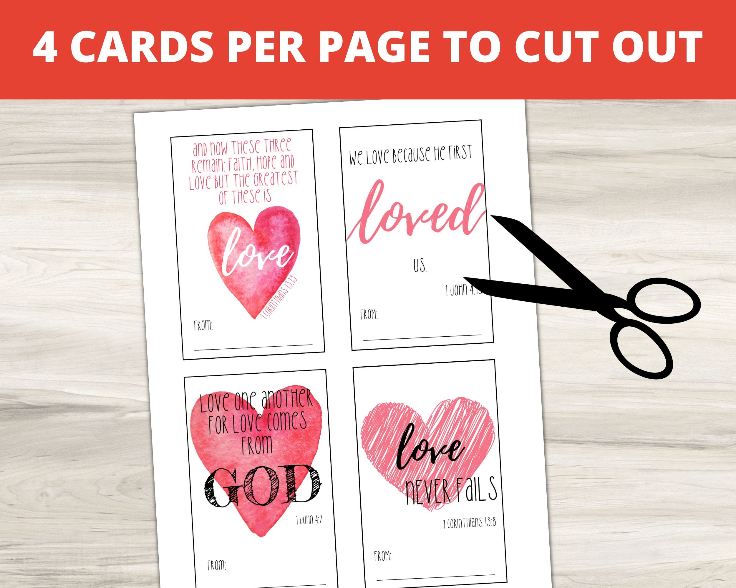 Christian Valentines Card, God is Love Valentine, Scripture Valentine ...