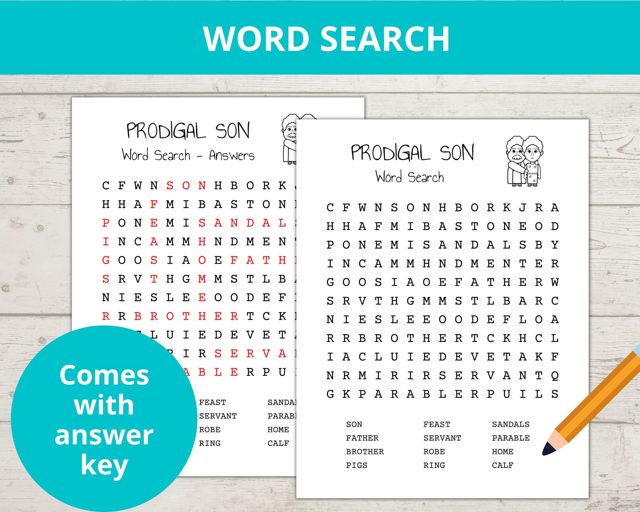 Prodigal Son Bible Story Activities, Sunday School Craft, Activity Pack ...