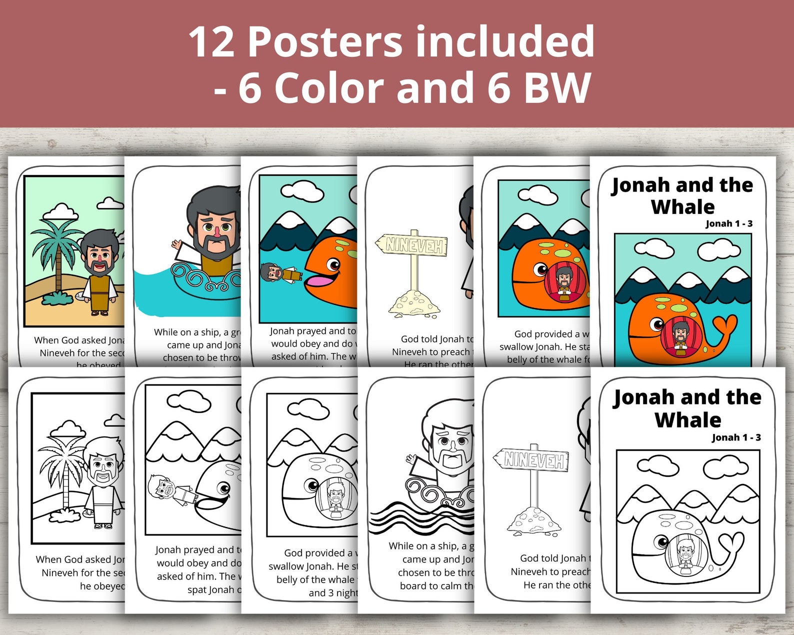Jonah and the Whale, Bible Story, Church Bulletin Board, Jonah Bible ...