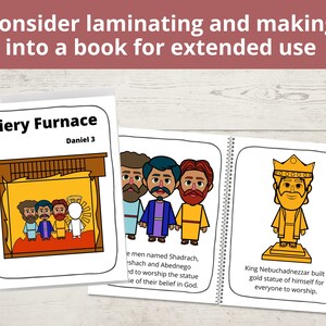 Fiery Furnace, Shadrach Meshach and Abednego Craft, Bible Story Poster ...