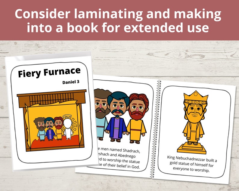 Fiery Furnace, Shadrach Meshach and Abednego Craft, Bible Story Poster ...