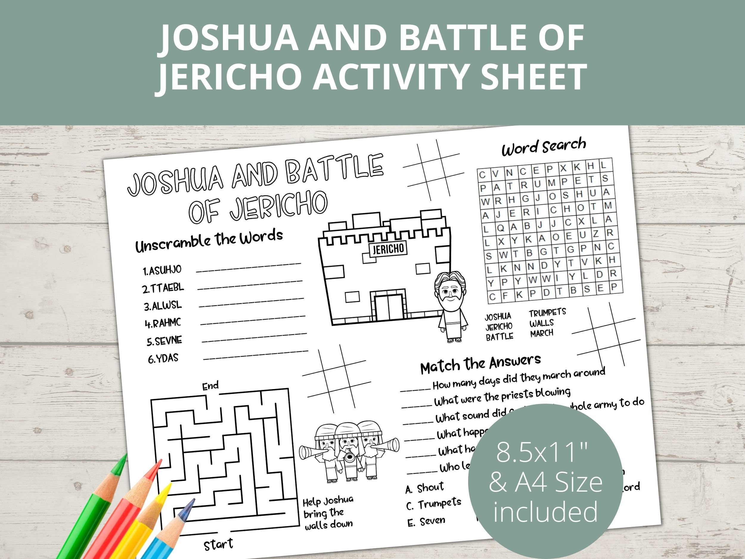 Battle of Jericho, Bible Activity, Joshua and Jericho, Church Kids ...