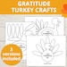 Gratitude Turkey Craft, I Am Thankful for Activity, Kindergarten Craft ...