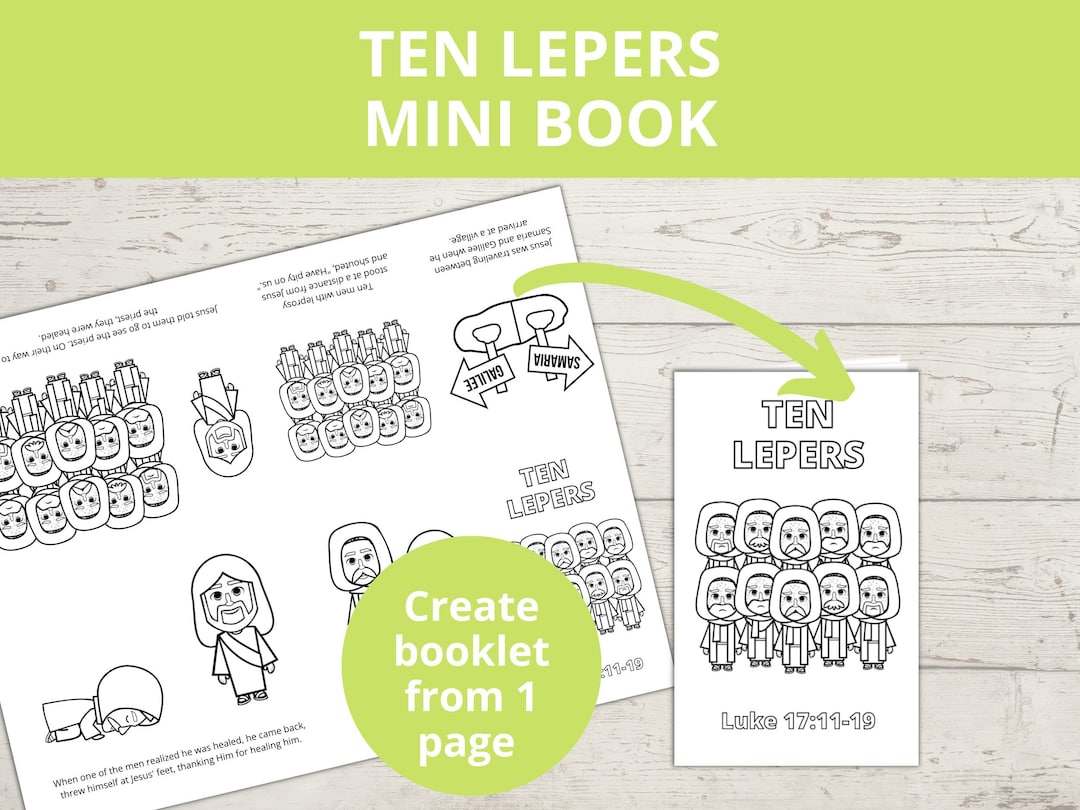 Ten Lepers, Sunday School Craft, Jesus Heals, Printable Mini Book ...